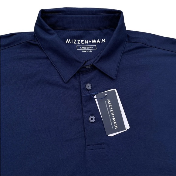 Mizzen+Main | Shirts | Mizzenmain Mens Wilson Stretch Solid Polo Shirt ...